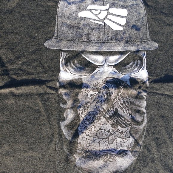 Shirts | Cholo Skull Wmask Mens Large Black Tshirt | Poshmark